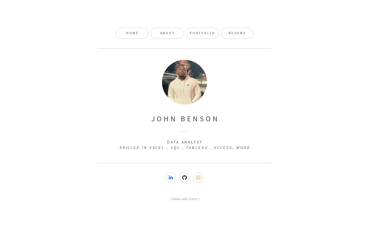 John Benson Portfolio